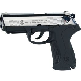 Pistolet Bruni P4 chromé calibre 9mm à blanc semi-automatique